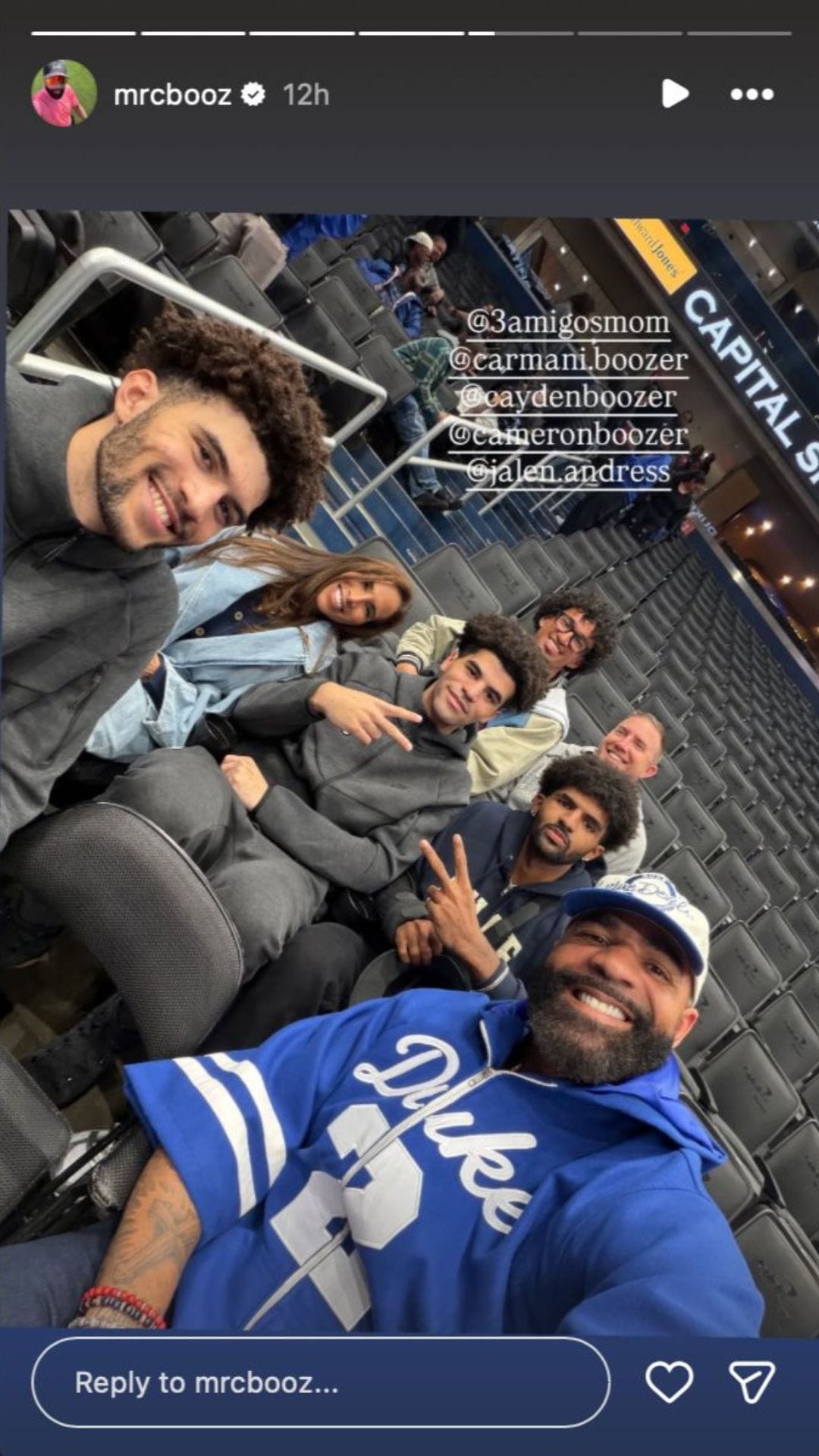PHOTO: Duke icon Carlos Boozer attends sons Cayden & Cameron Boozer’s ...