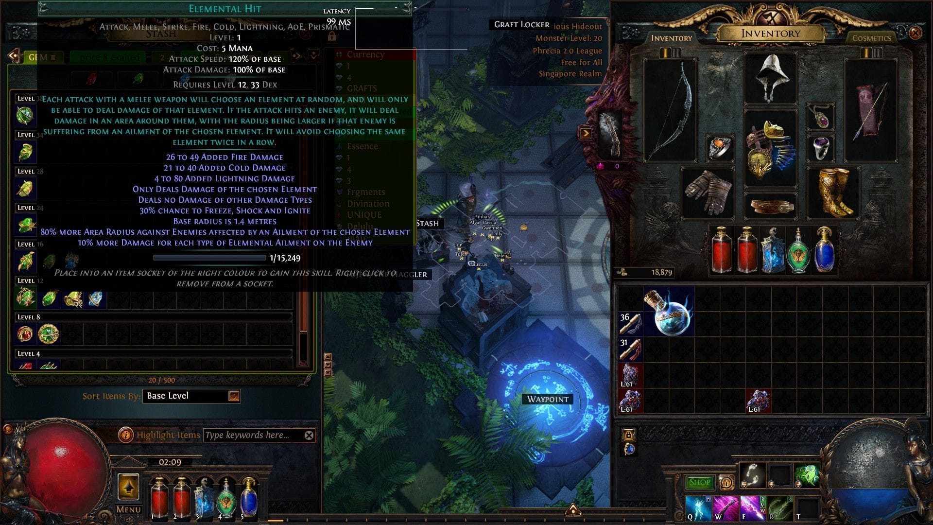 Path of Exile Elemental Hit Surfcaster build guide (3.27 Phrecia)