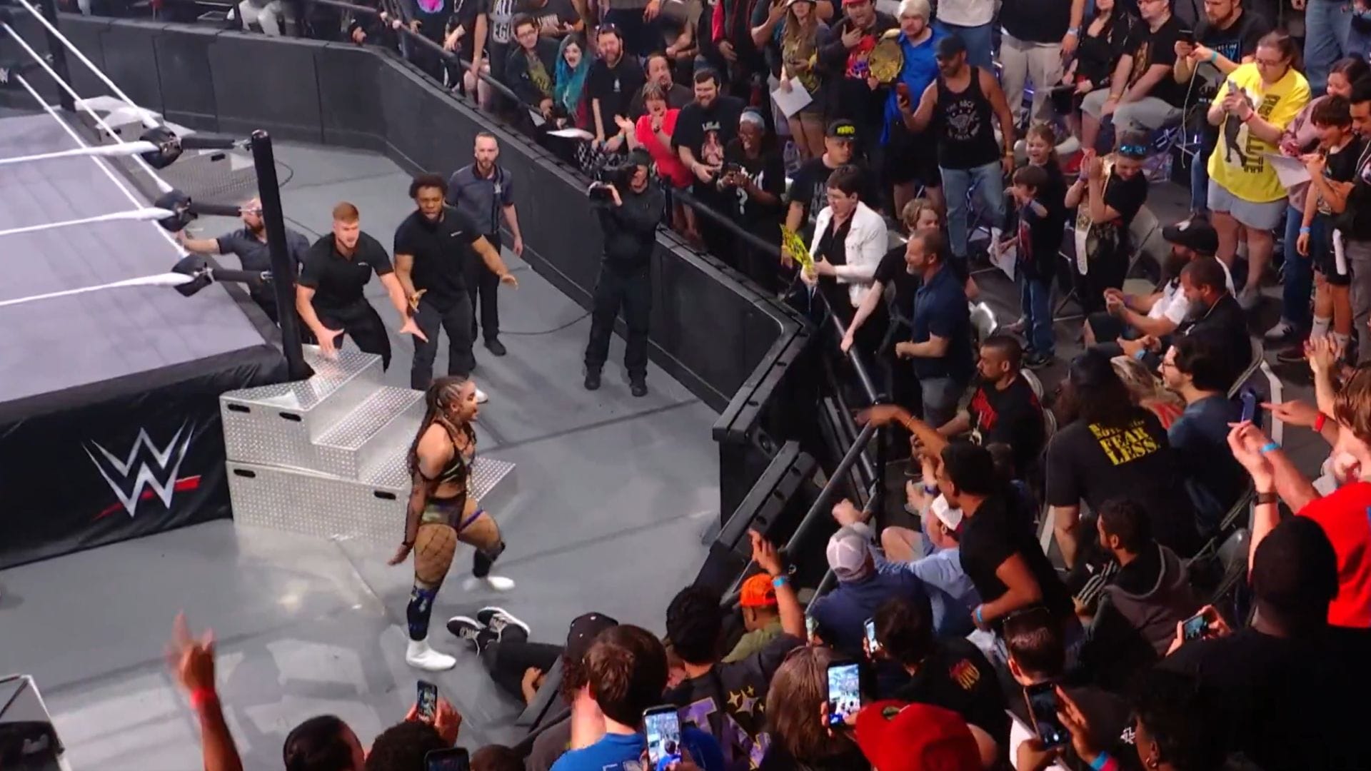Controversial finish to WWE match; official forced into early, abrupt end