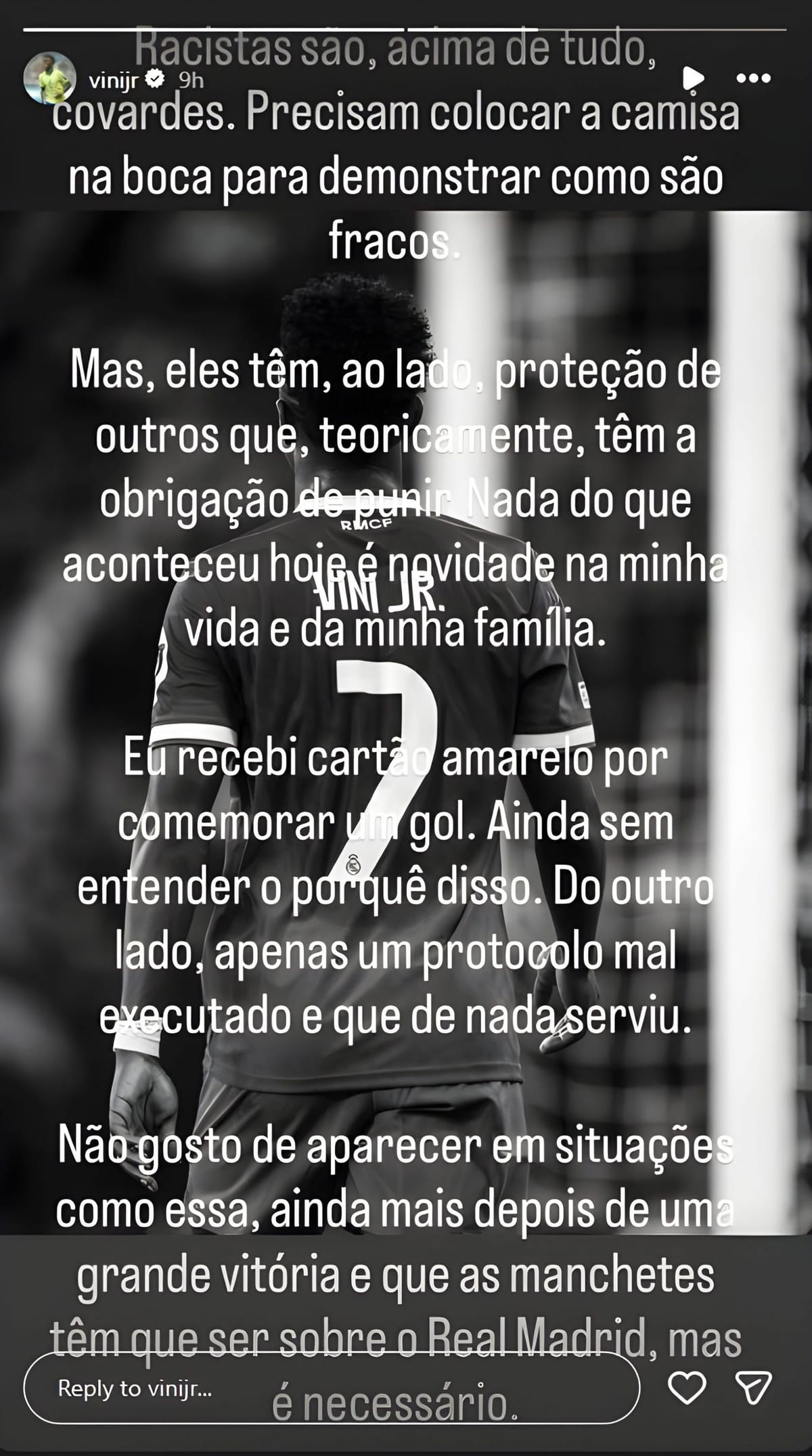 "Racists are, above all, cowards" - Vinicius Jr releases strong ...