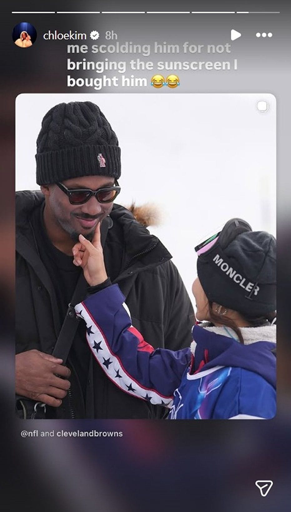 Myles Garrett's GF Chloe Kim reveals "scolding" Browns DE for ignoring ...