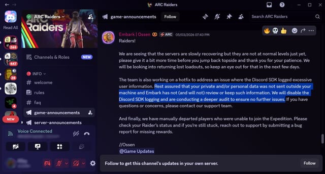 Discord: ARC Raiders and Discord controversy explained