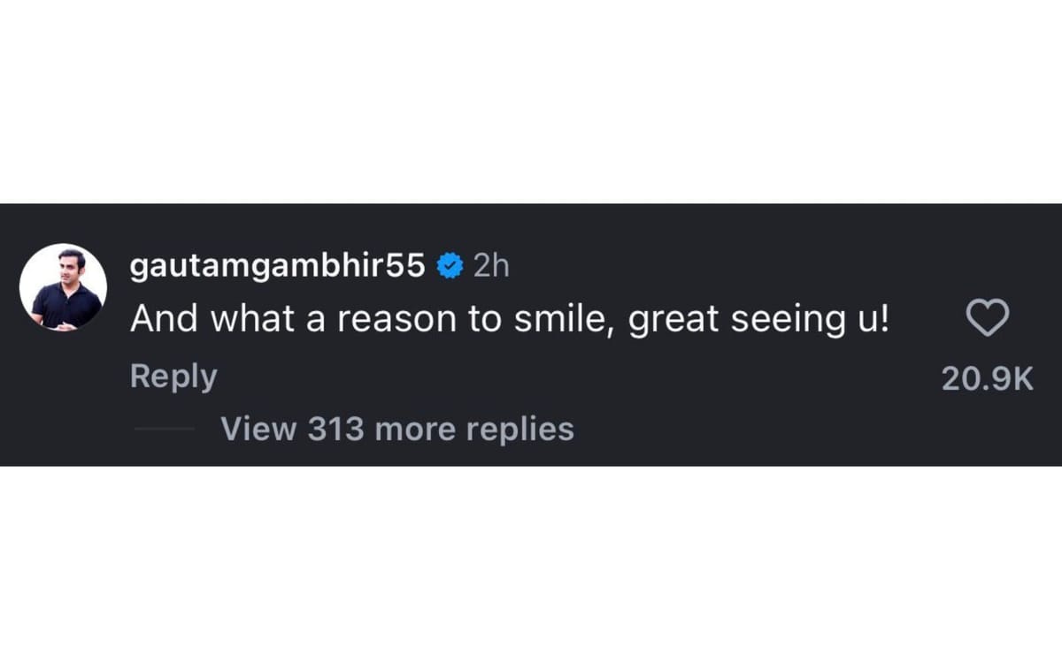 Gautam Gambhir gives heartwarming reply to MS Dhoni's post after IND vs ...