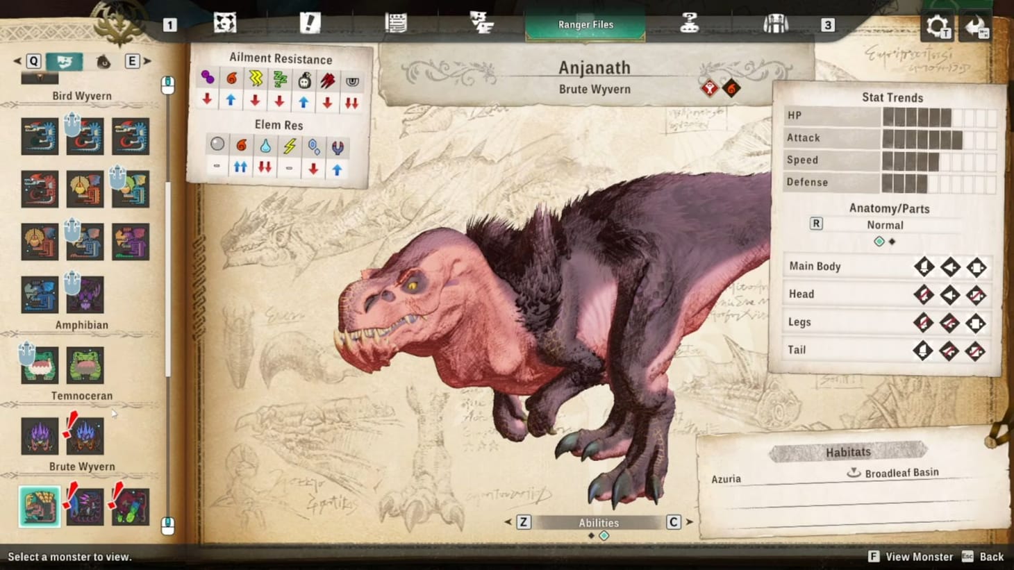How to get Anjanath and its weaknesses in Monster Hunter Stories 3