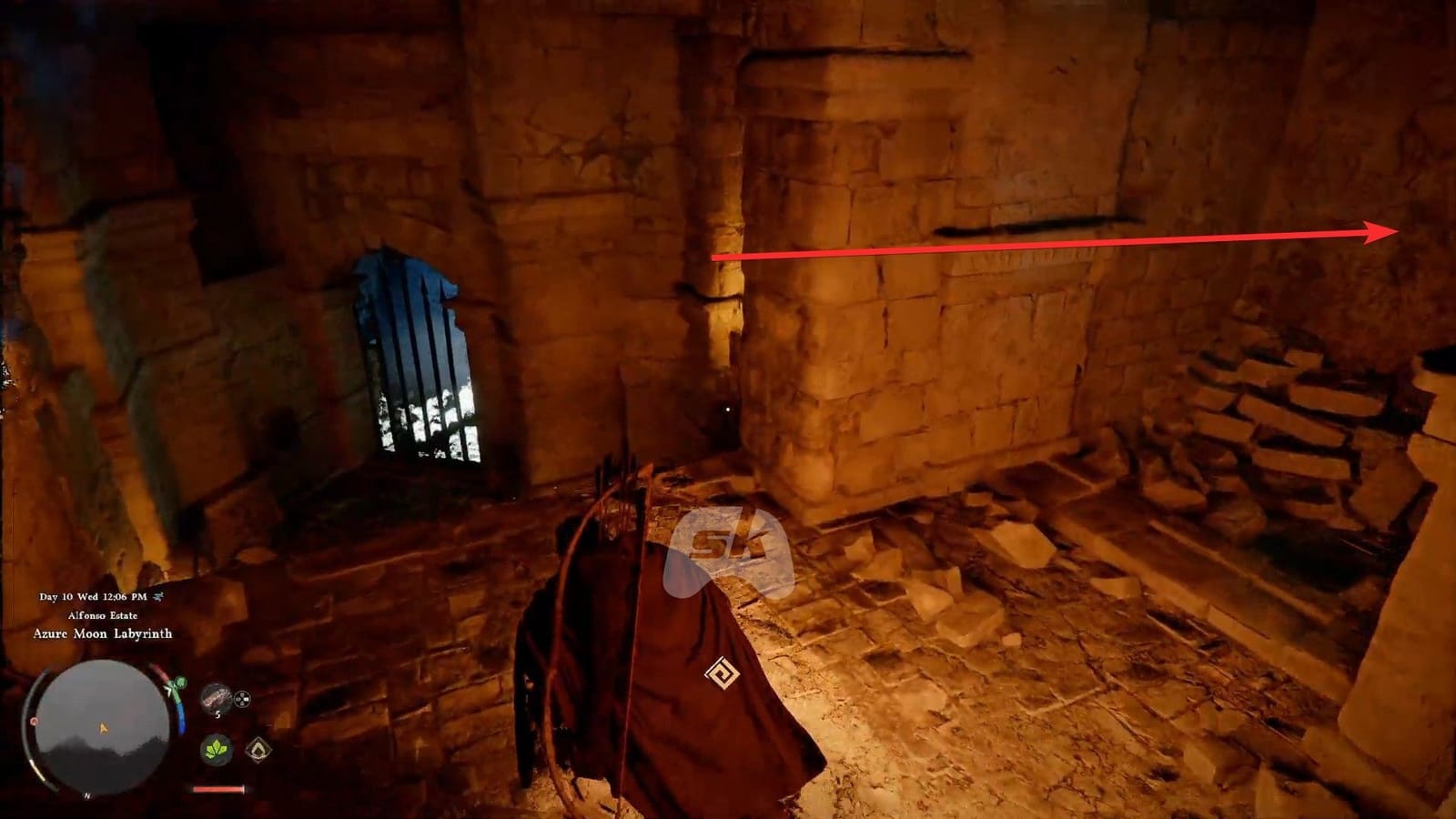 How to get past the fire and solve the Azure Moon Labyrinth Ruins ...