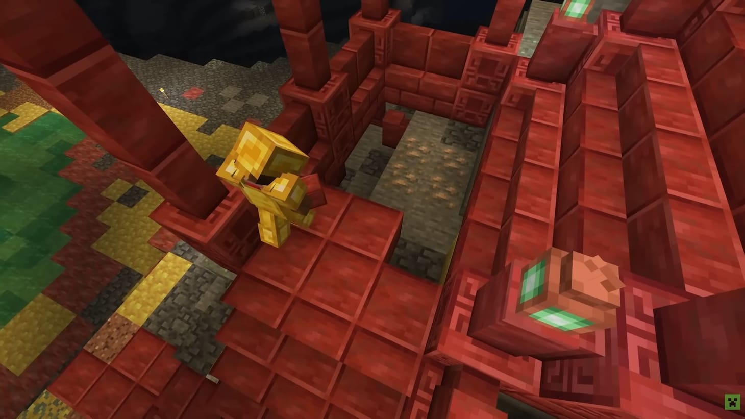 All new sulfur and cinnabar blocks in Minecraft Chaos Cubed drop