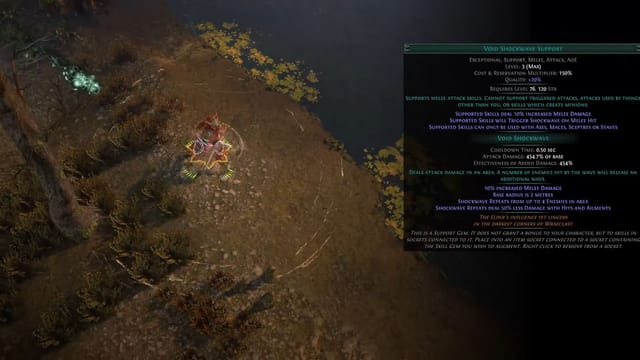 How to best utilize the new Void Shockwave Support in Path of Exile