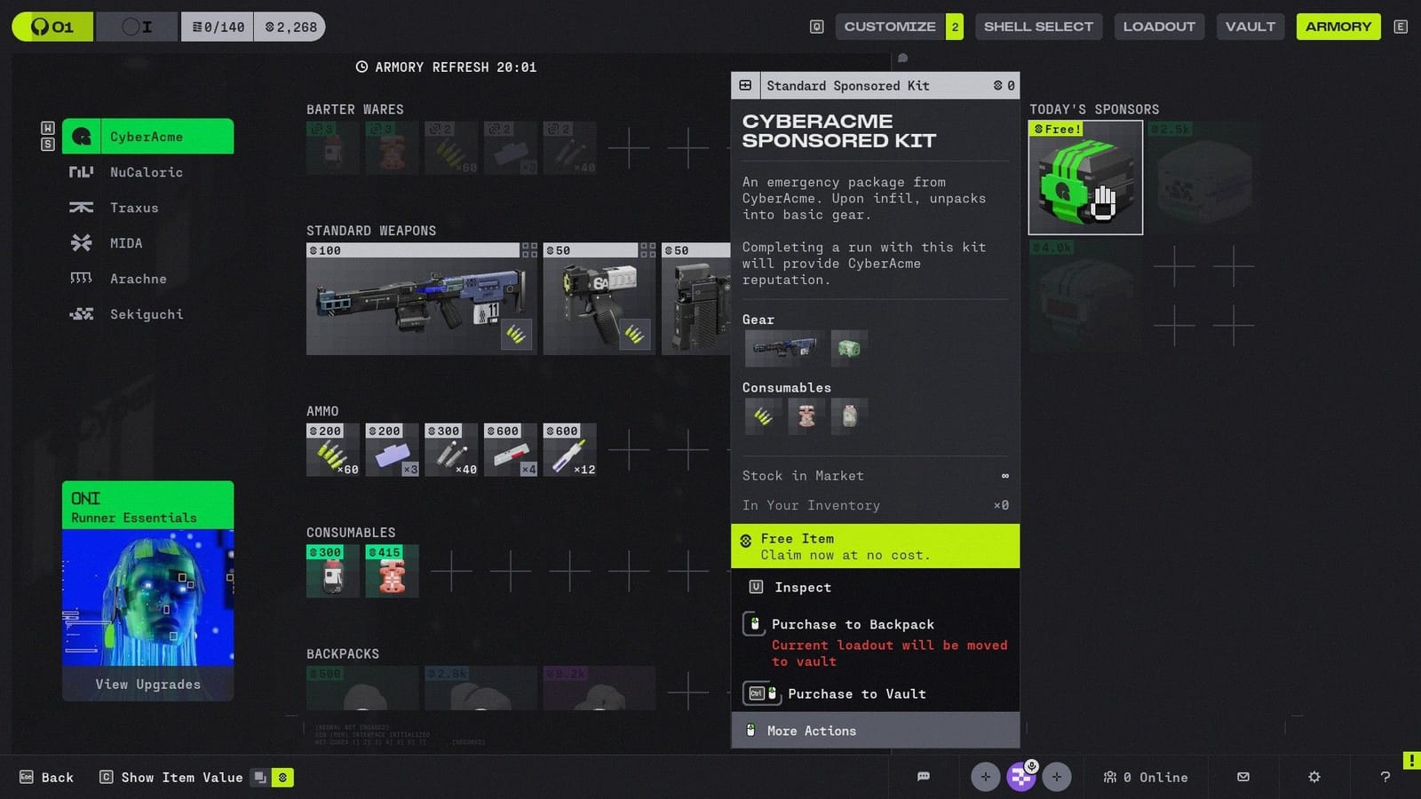 How to get a free loadout kit in Marathon?