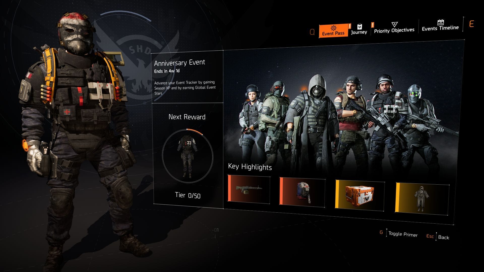 All Anniversary Journey missions and rewards in The Division 2