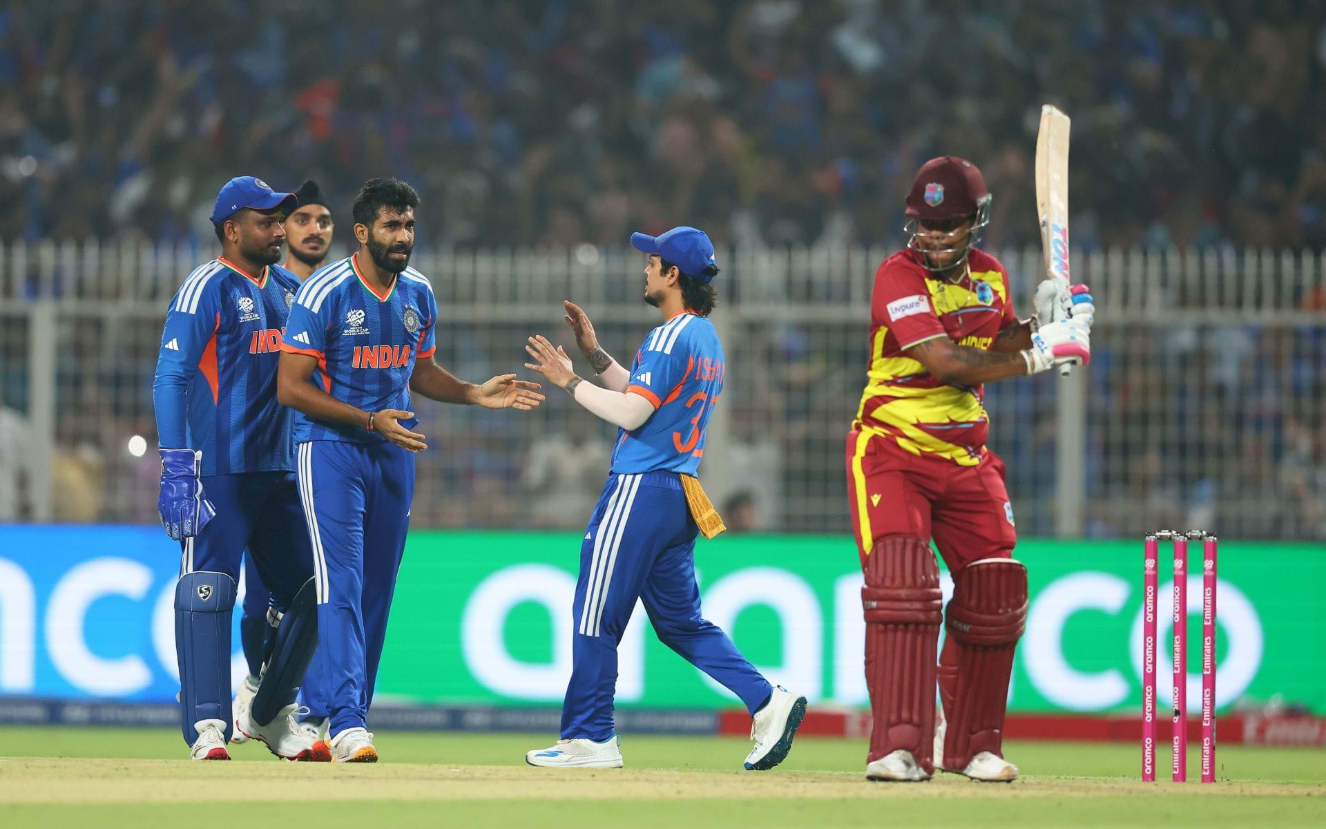 Jasprit Bumrah strikes twice to remove Shimron Hetmyer and Roston Chase ...