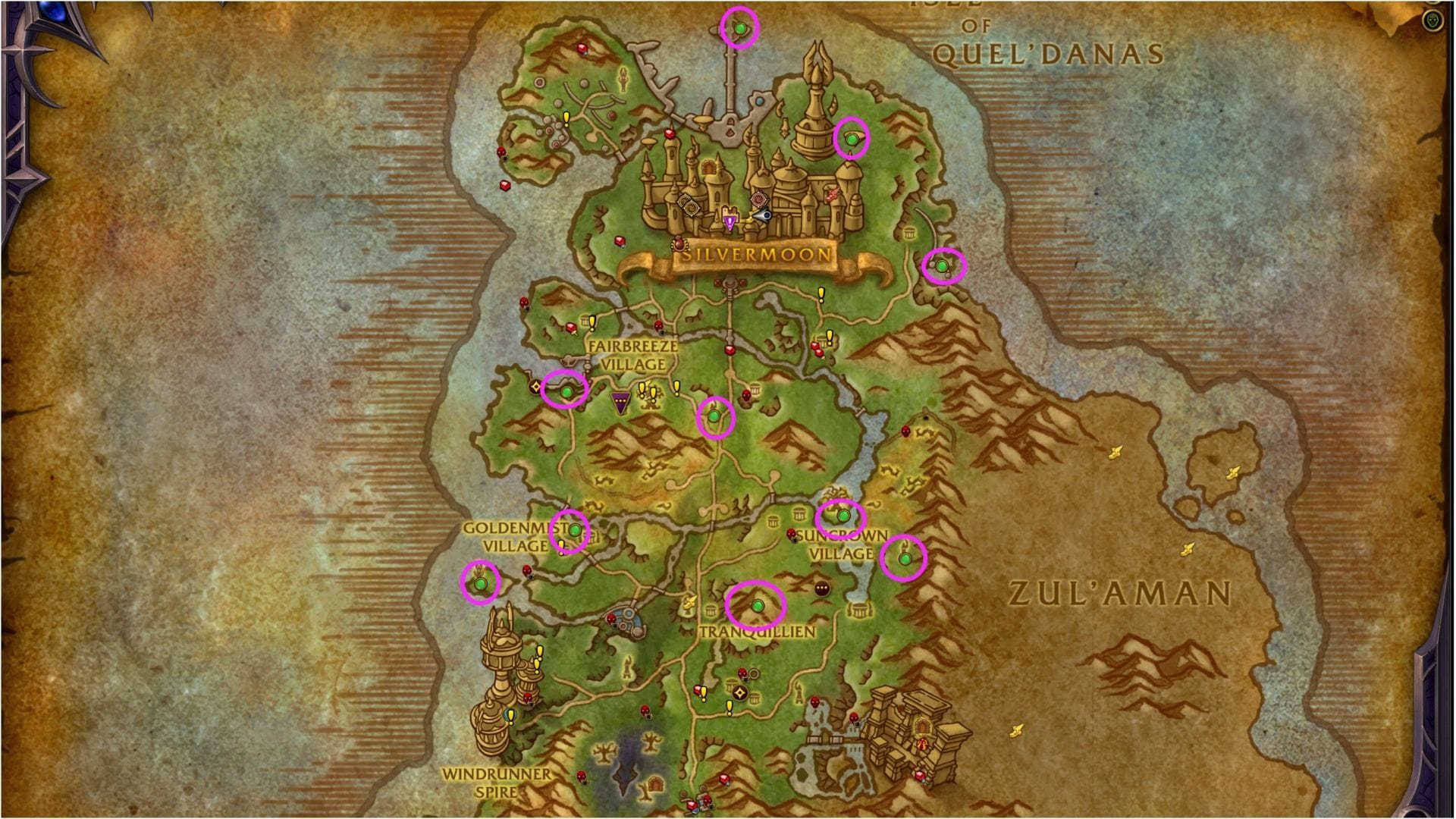 All Skyriding Glyph locations in WoW Midnight (Midnight Glyph Hunter)