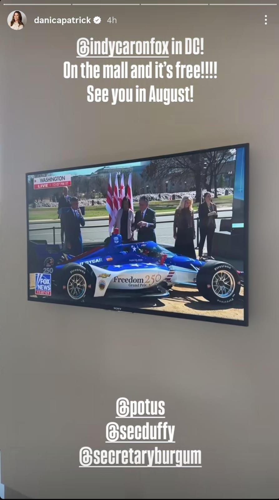 Danica Patrick teases appearance for IndyCar's Freedom 250 GP after ...