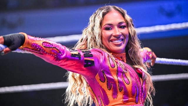 Lola Vice reacts as her real-life boyfriend wins WWE championship
