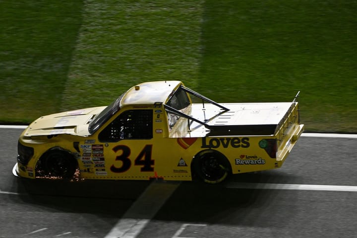 Watch: Final lap thriller at St. Pete as Layne Riggs wins NASCAR Truck ...