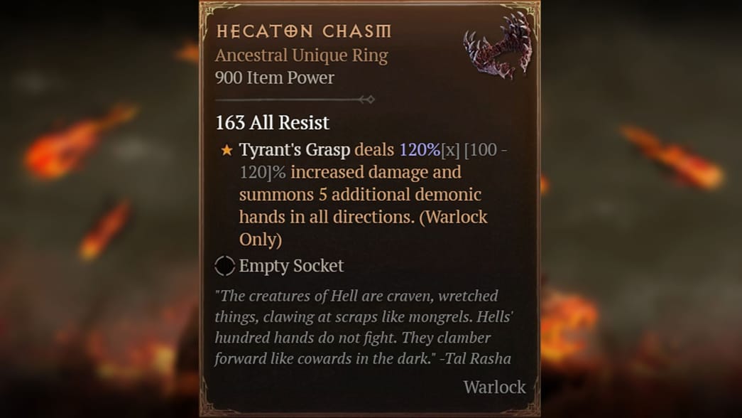 Diablo 4 Hecaton Chasm: Unique effects, how to get, and build usage