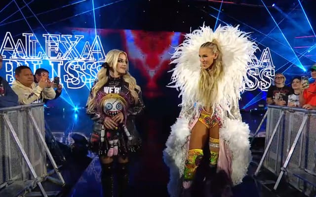 Referee forced to stop the match featuring Charlotte Flair & Alexa ...