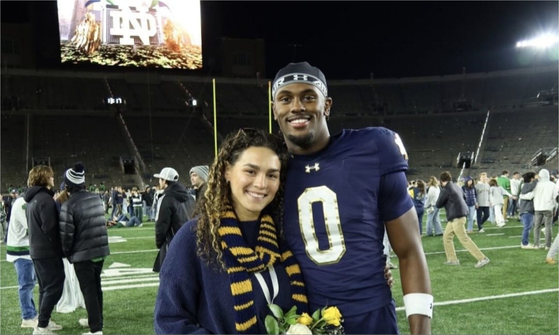Malachi Fields’ wife Peyton gushes over Notre Dame star as Giants draft ...