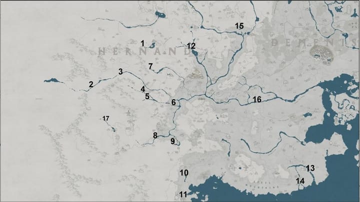 All hidden waterfall caves in Crimson Desert