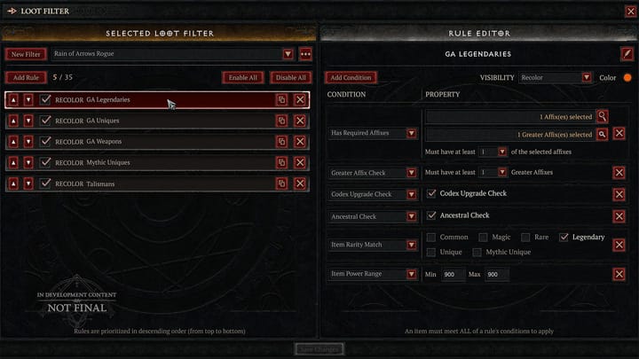 Diablo 4: Best Loot Filter codes