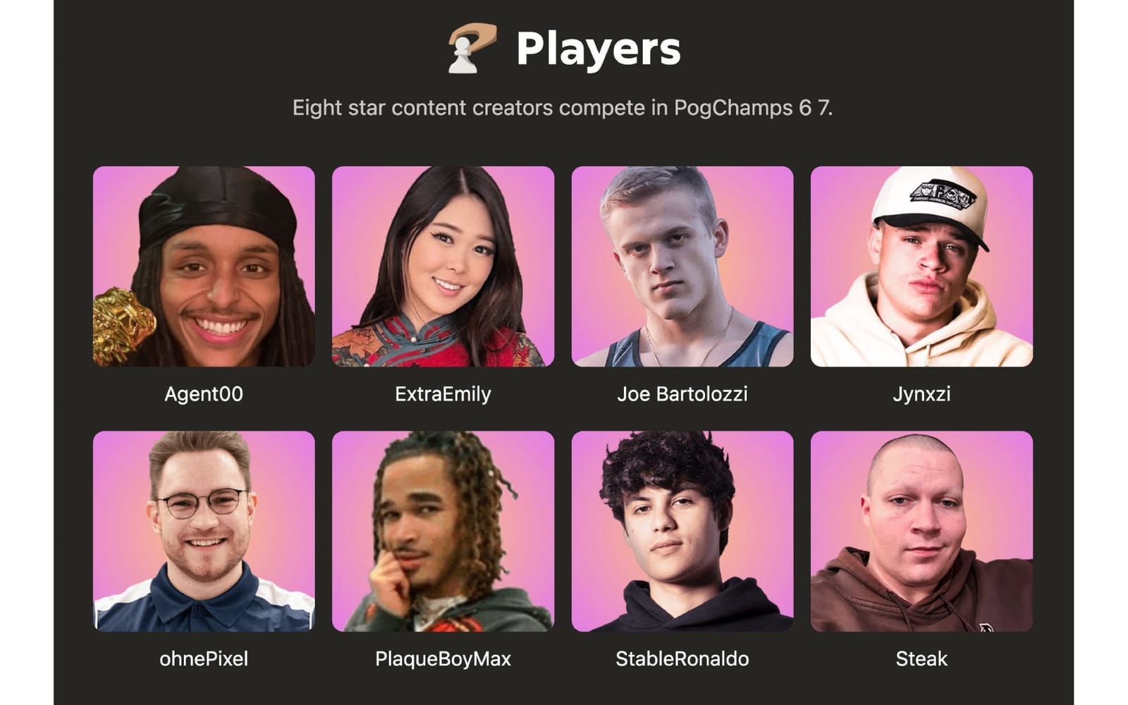 PogChamps 6 7: Date, time, streamer participants, and more