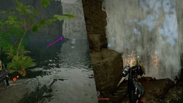 All hidden waterfall caves in Crimson Desert