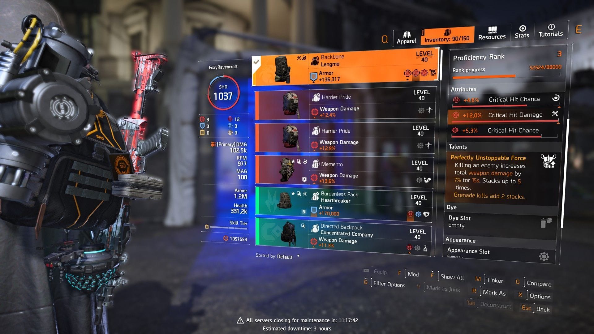 The Division 2 Y8S1 Rise Up: Pestilence solo Core Strength build guide