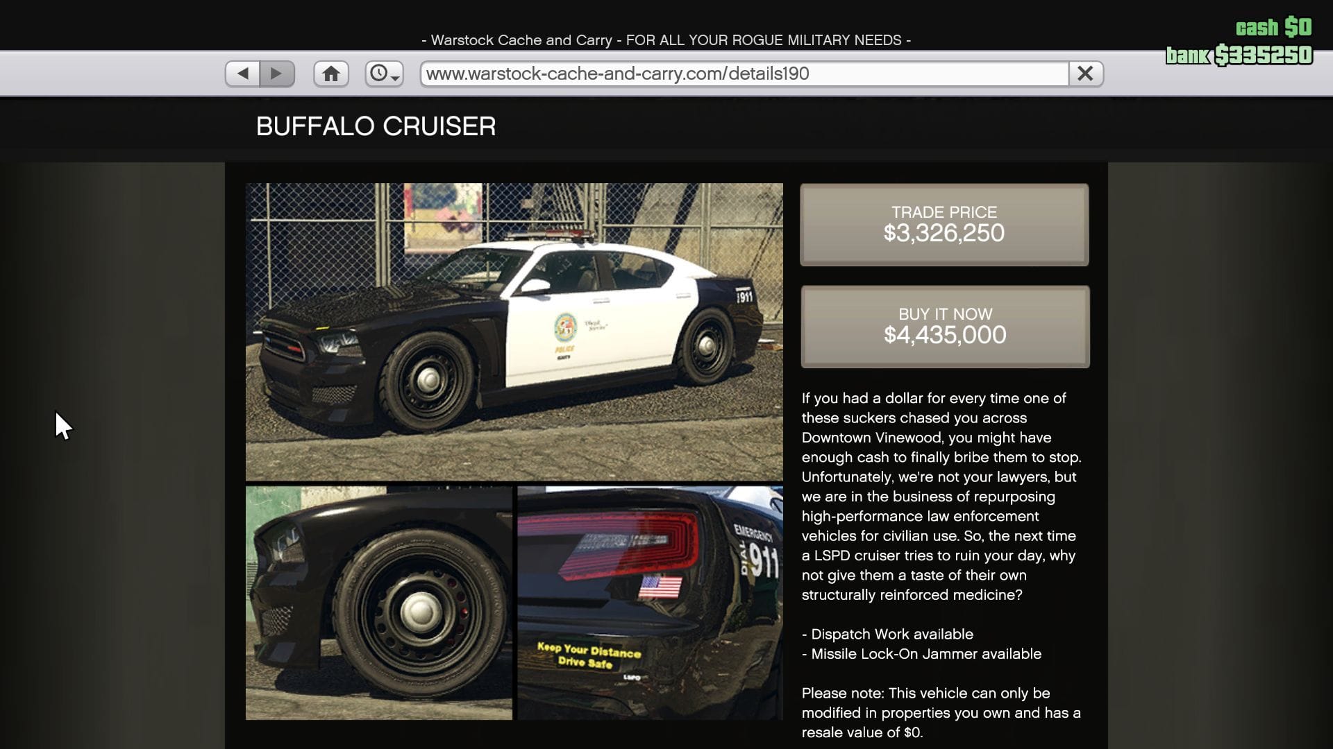 Buffalo Cruiser in GTA Online: Price, performance, and more