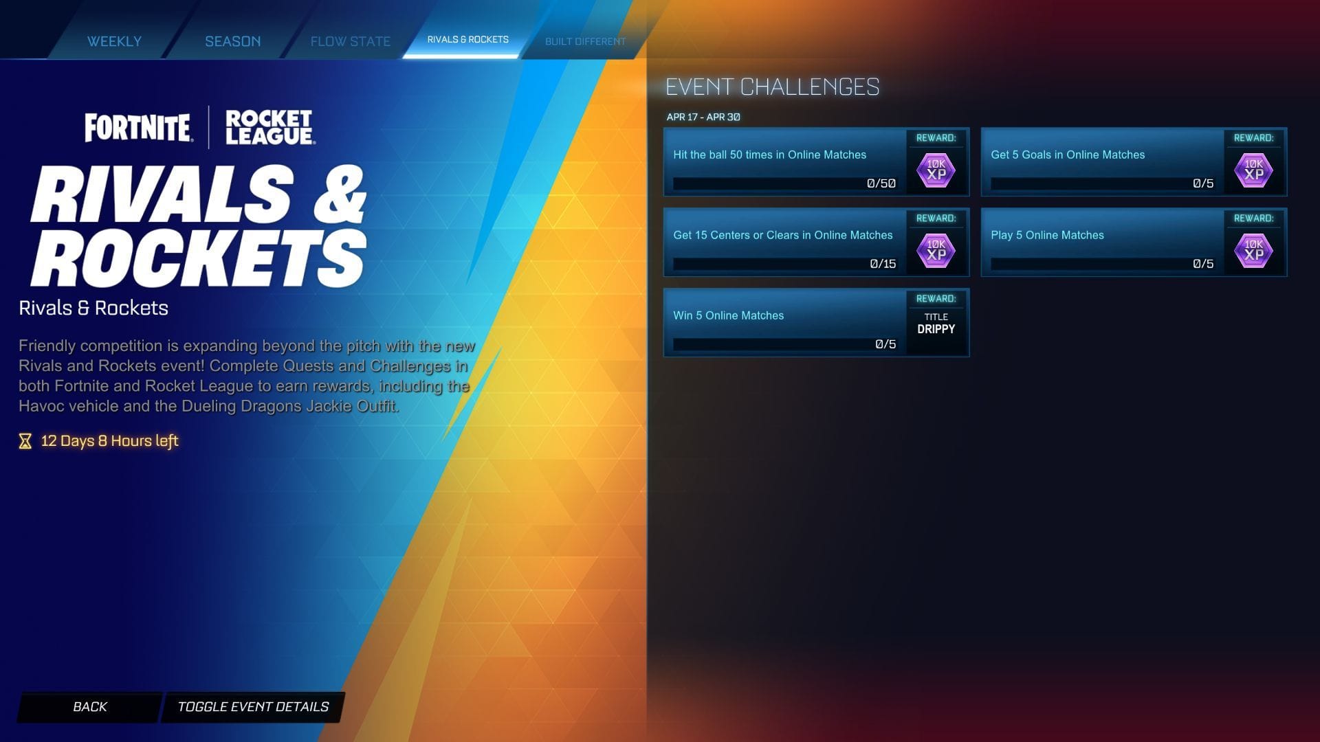 Rocket League Rivals and Rockets event: All rewards and quests