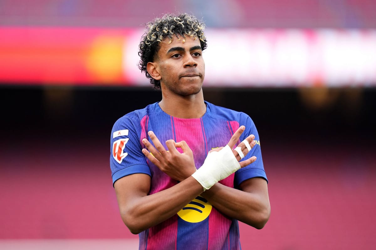 Barcelona star pays tribute to Lamine Yamal after scoring goal against ...