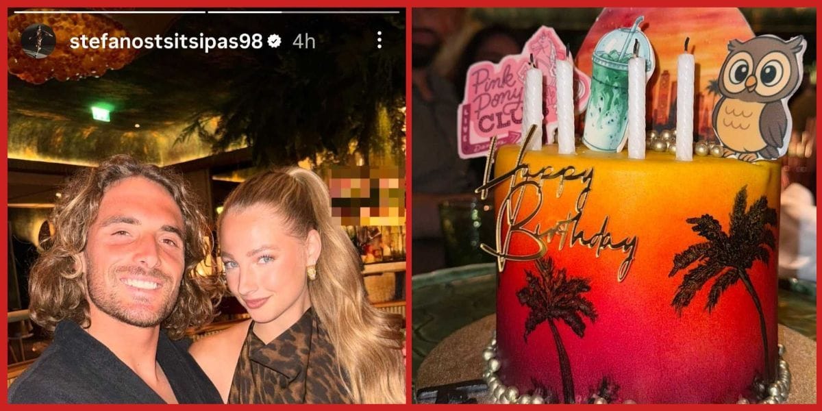 PICTURES: Stefanos Tsitsipas rushes to celebrate girlfriend Kristen ...