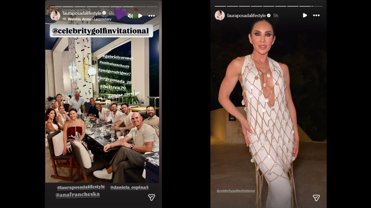 Jorge Posada's wife Laura turns heads in pearl-embellished body chain ...