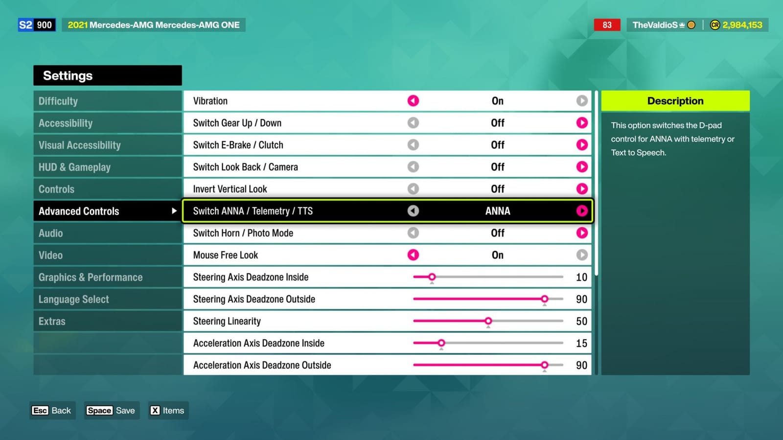 Can you disable ANNA in Forza Horizon 6?