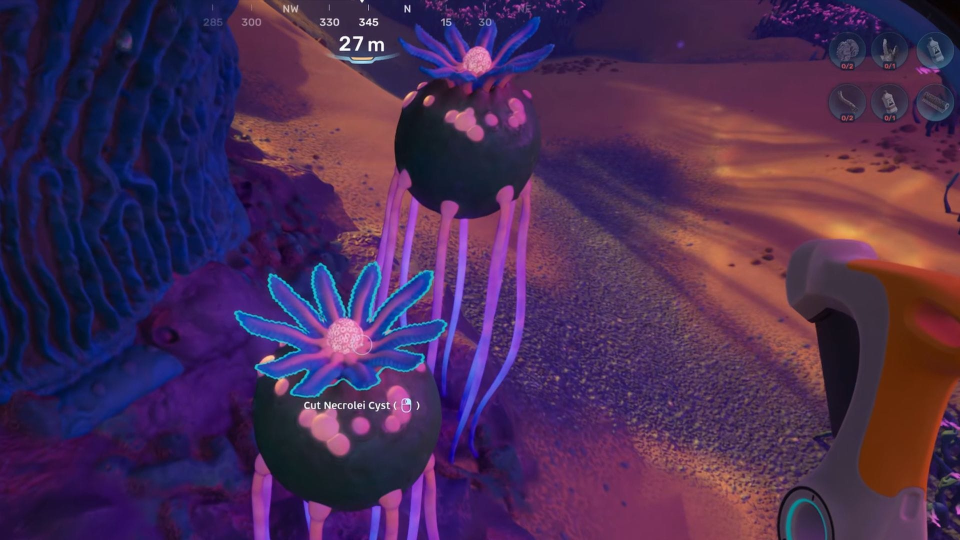 Best locations for Necrolei Cysts in Subnautica 2