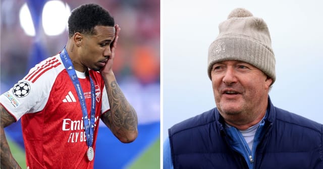 Piers Morgan reacts after Gabriel Magalhaes misses penalty in Champions ...