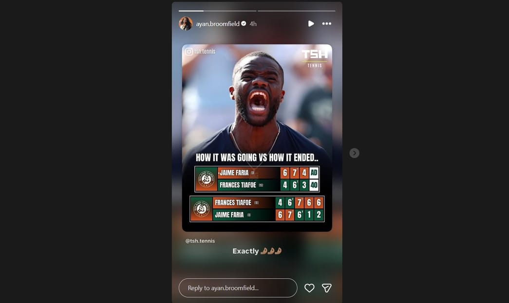 Frances Tiafoe's girlfriend Ayan shows undying loyalty for American ...