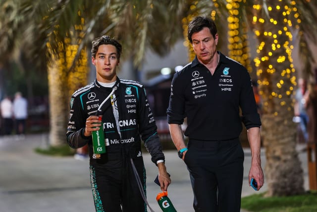 Watch: Toto Wolff seen consoling George Russell as driver suffers ...