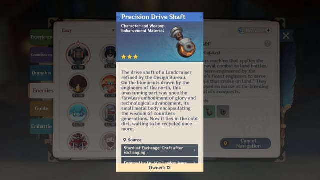 Genshin Impact Sandrone ascension materials leaked