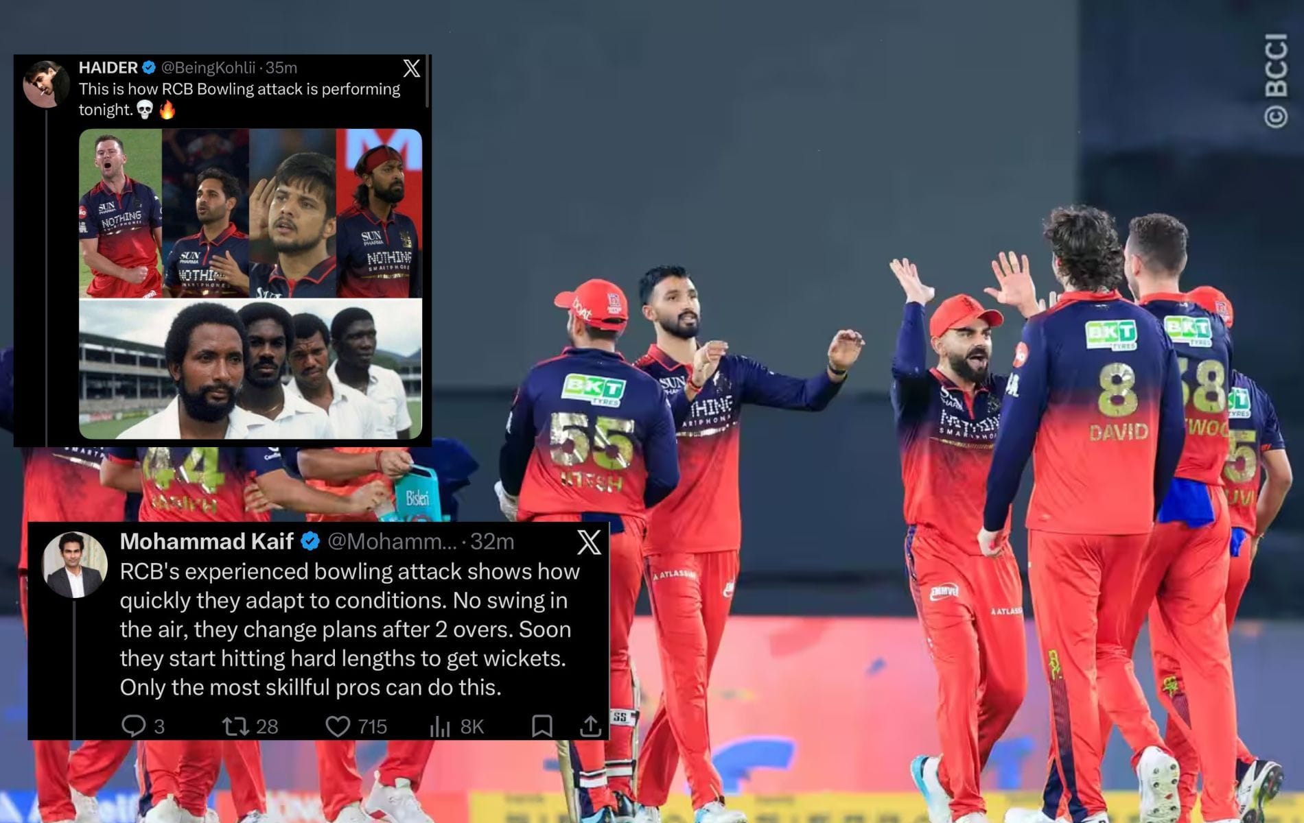 "In complete destruction mode today " - Fans laud RCB's bowling ...