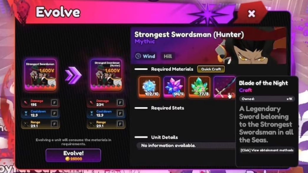 Universal Tower Defense X Strongest Swordsman (Mihawk) guide
