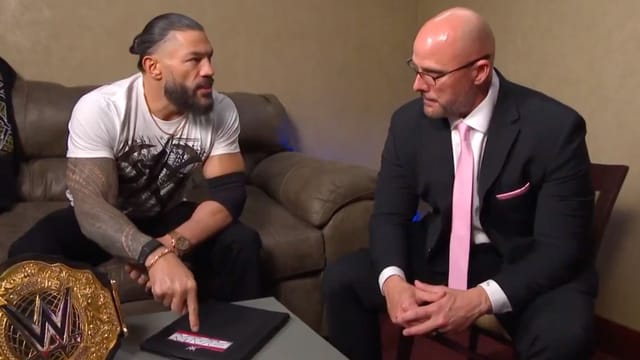 WWE: Adam Pearce sends three-word message after meeting with Roman Reigns