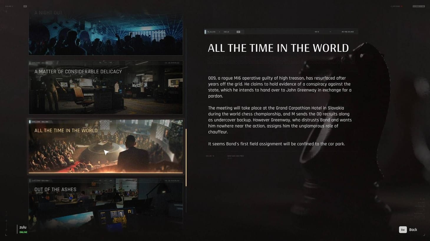 How long to beat 007 First Light (and all chapter list)