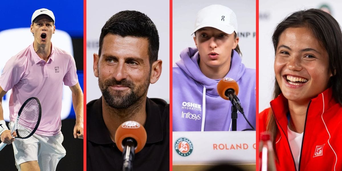 Novak Djokovic, Emma Raducanu, Marta Kostyuk vs Coco Gauff, Iga Swiatek ...