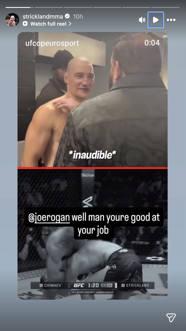 Joe Rogan: Sean Strickland praises Joe Rogan after commentator's sharp ...