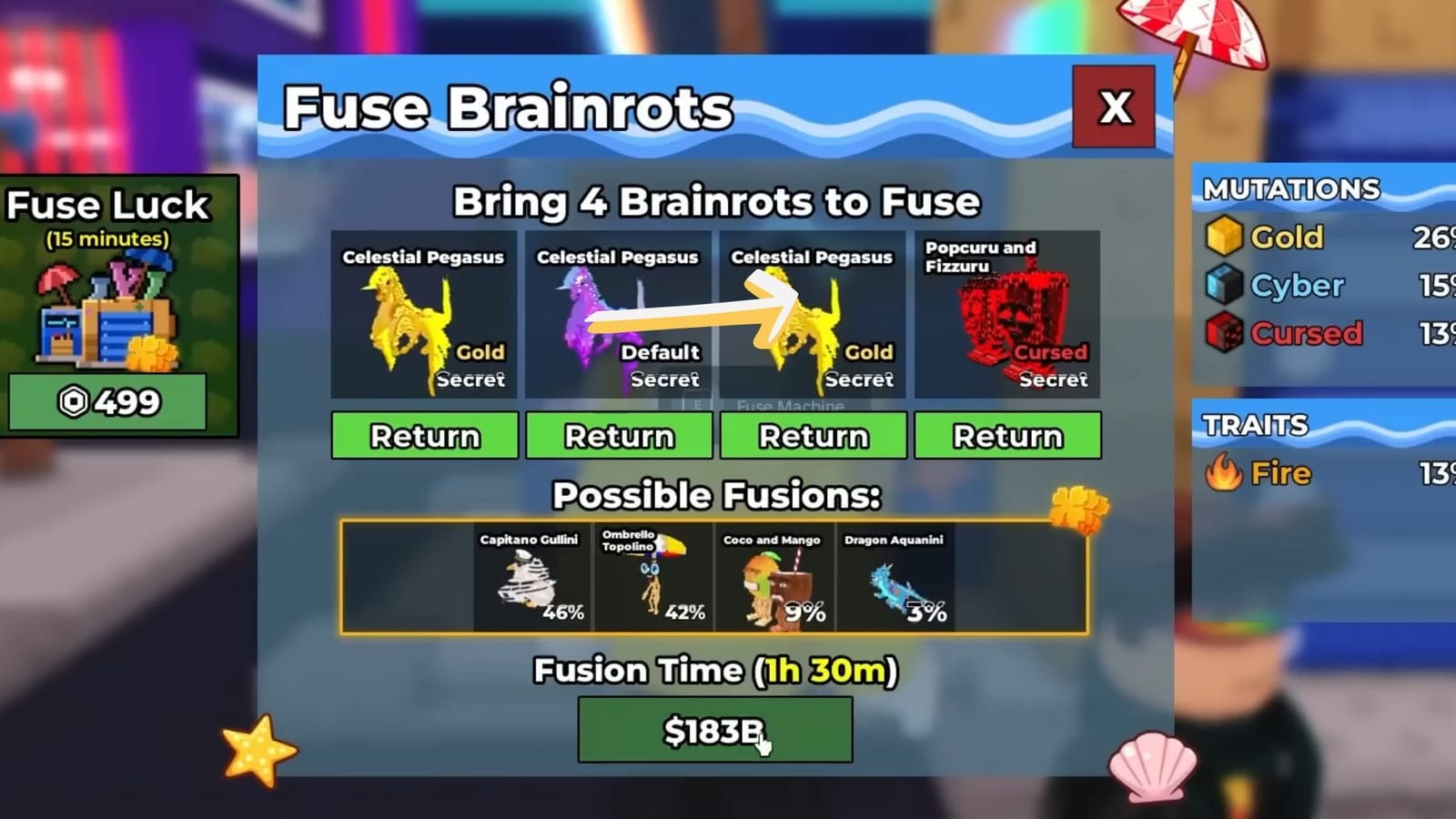 How to get Dragon Aquanini in Steal a Brainrot