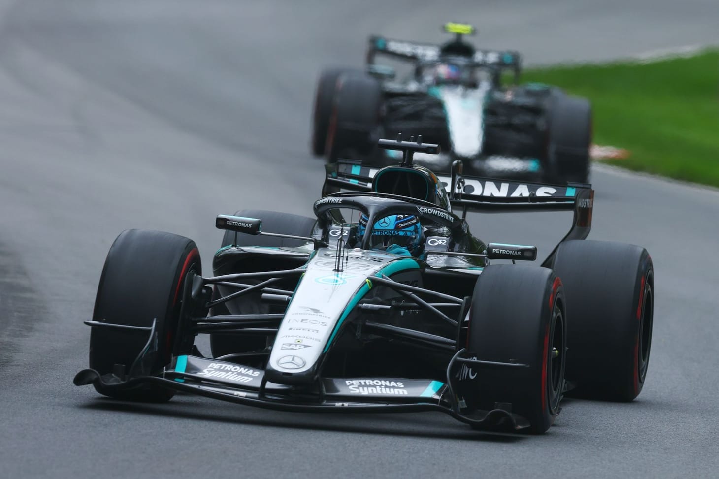 George Russell reacts to his disastrous DNF in the F1 Canadian GP