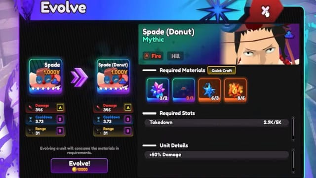 Universal Tower Defense X Spade (Ace) guide