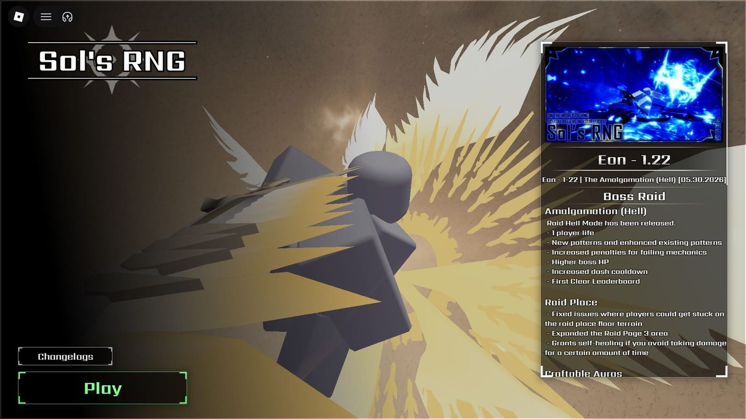 Sol’s RNG Eon 1.22 update patch notes