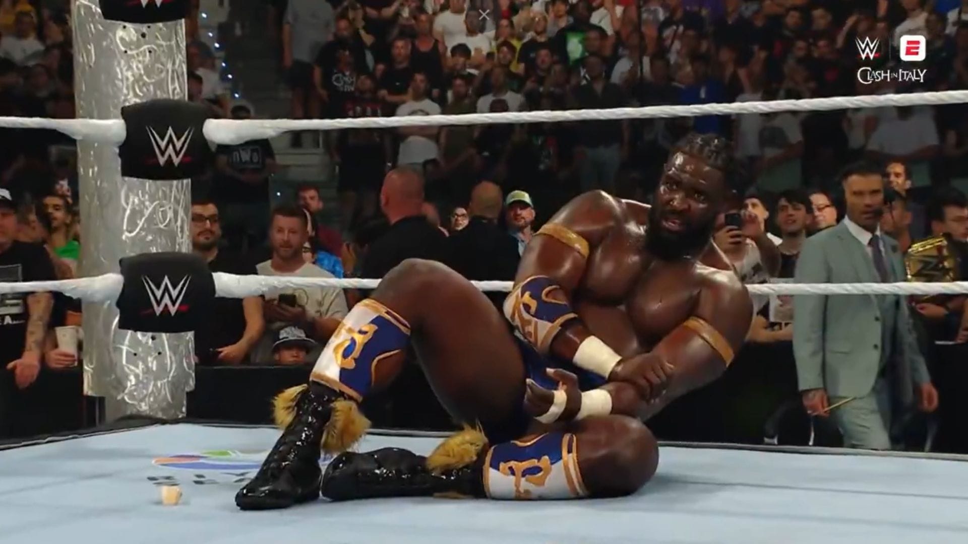 Oba Femi is done after a shocking loss to Brock Lesnar at WWE Clash in ...