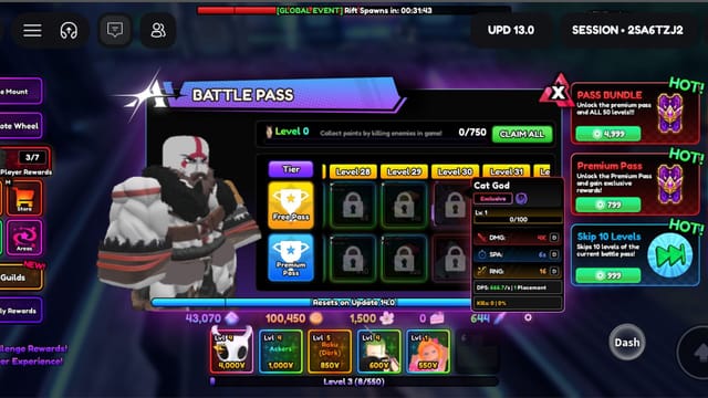Anime Vanguards Cat God (Beerus) guide