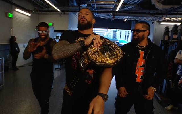 Roman Reigns extends his hand as 34-year-old star appears backstage on ...